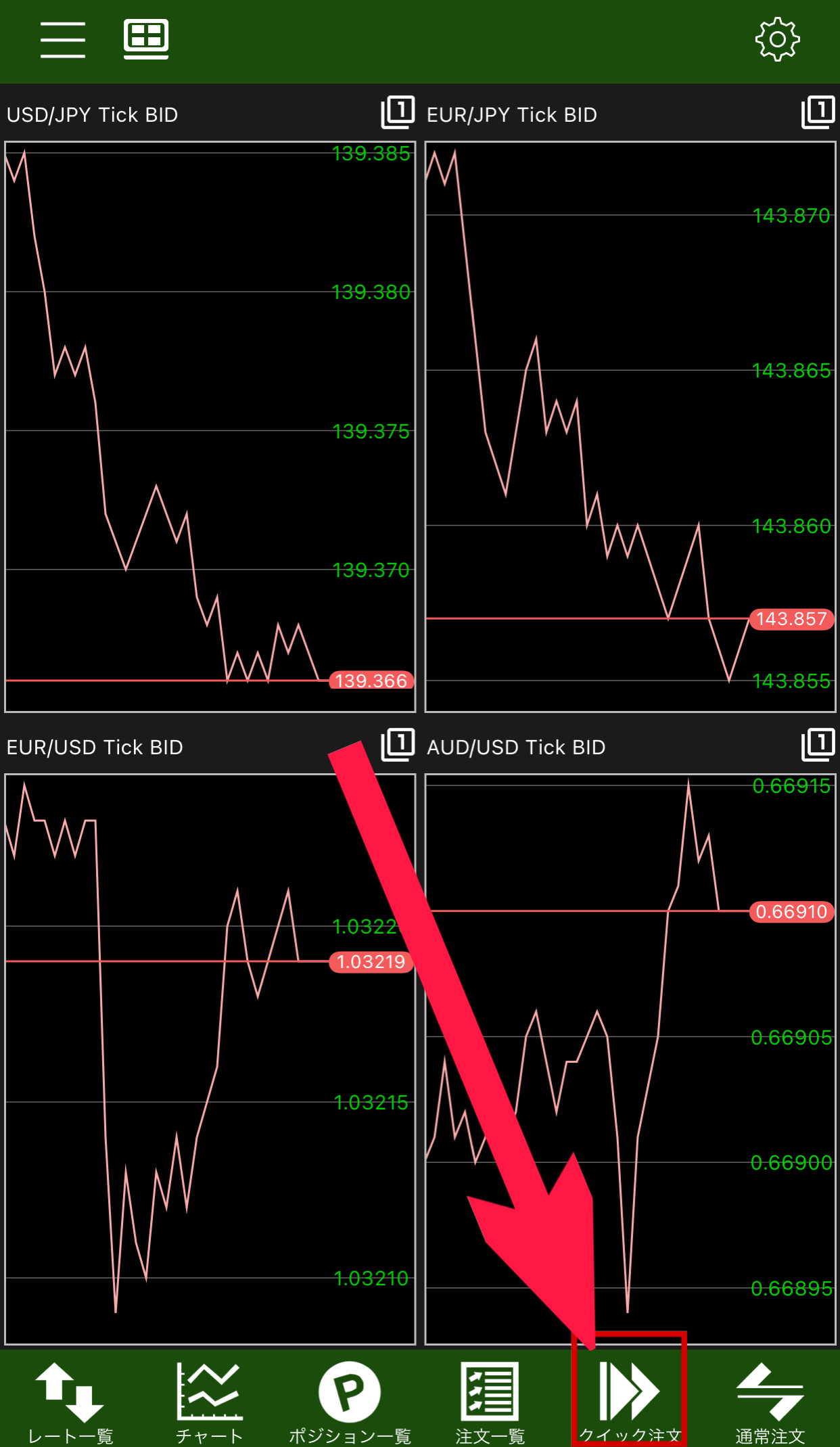 スマホアプリMATRIX TRADERの設定と使い方 | ティックさんのFX1億円までの道のり